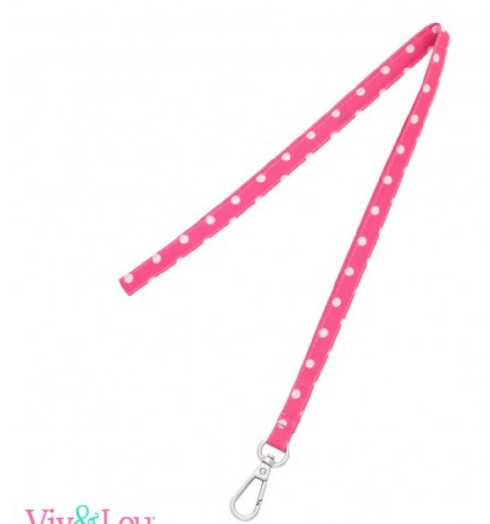 Pink Polka Dot Lanyard – Jonah Brown Boutique
