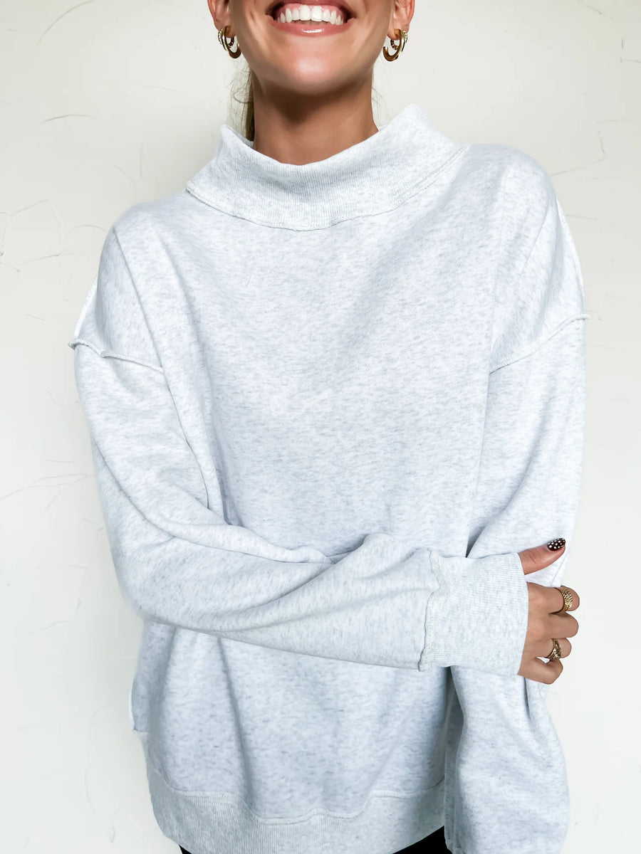 Everyday Mock Neck Sweatshirt in Ash – Jonah Brown Boutique
