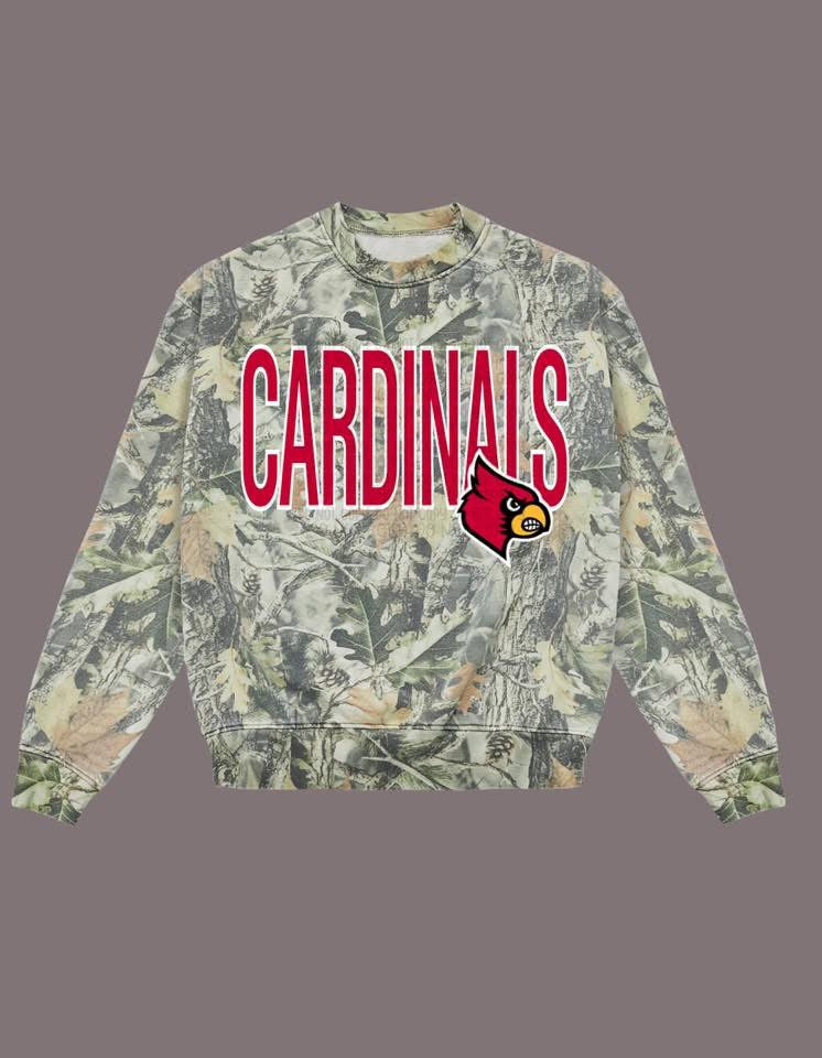 Camo Cardinal Crewneck – Jonah Brown Boutique