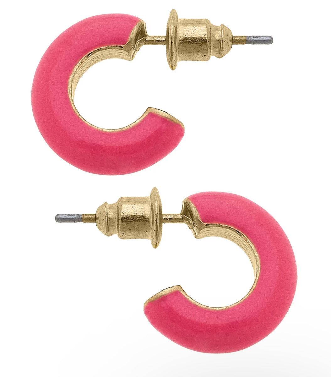 Canvas Style Kelley Coated Enamel Hoops – Jonah Brown Boutique