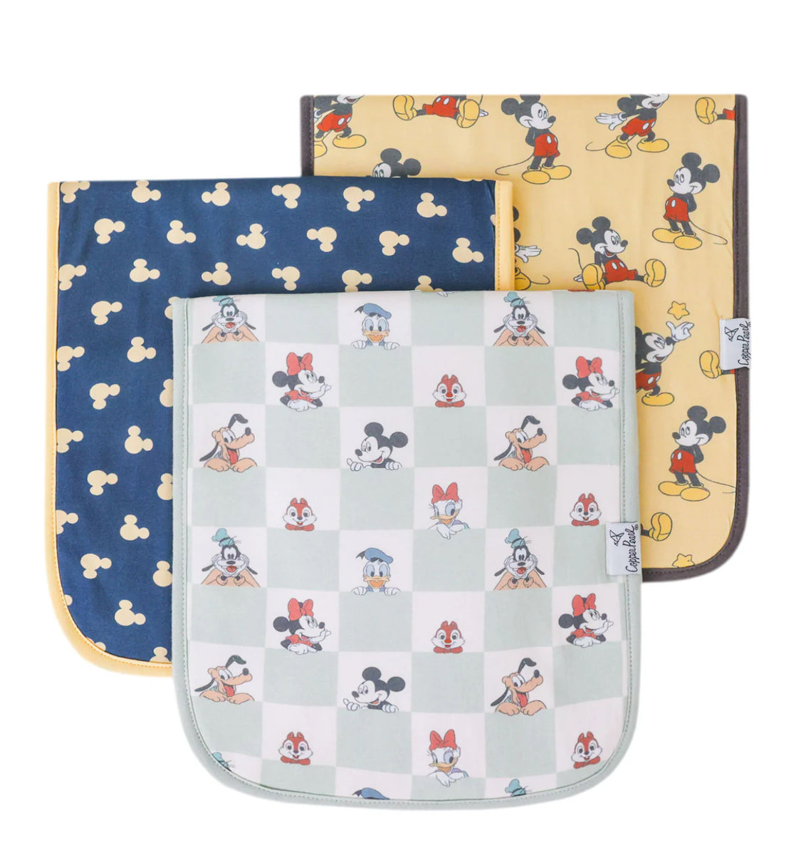 Copper Pearl Mickey Mouse & Friends Burp Cloth Set – Jonah Brown Boutique