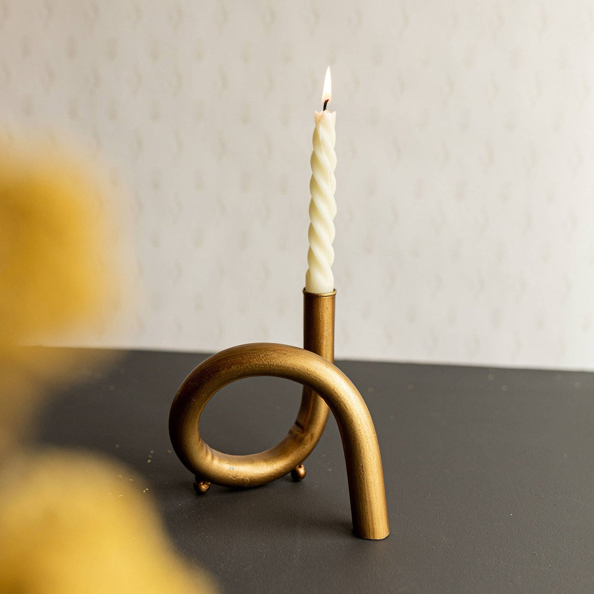 Faye Twisted Taper Holder Brass – Jonah Brown Boutique